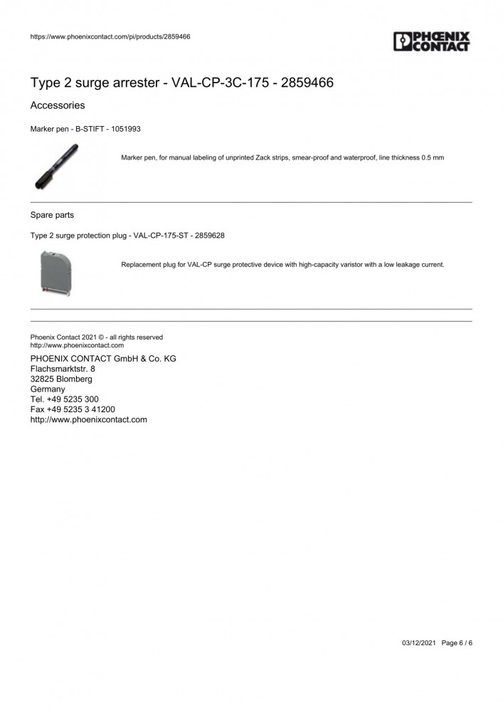 VAL-CP-3C-175 technical document page 6