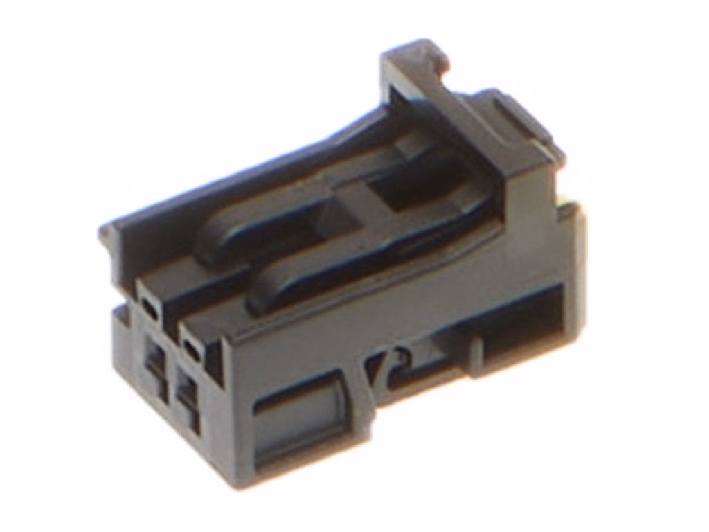 Mini50 Unsealed Receptacle, Single Row, UL 94 HB, with CPA, 4 Circuits, Polarization Option C, Dark Gray