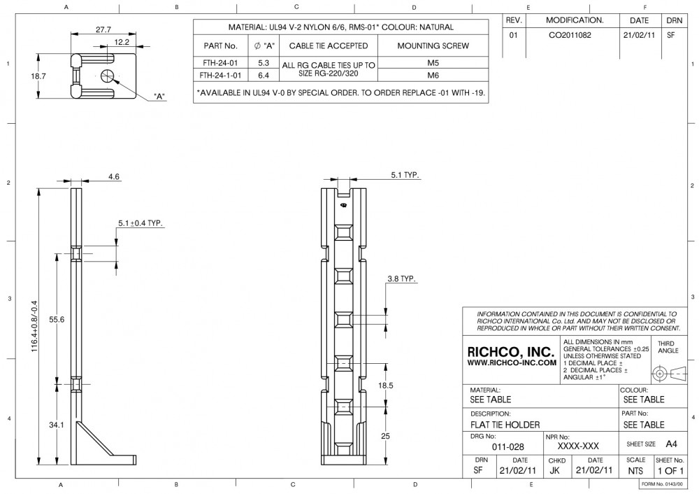 FTH-24-01 technical drawing