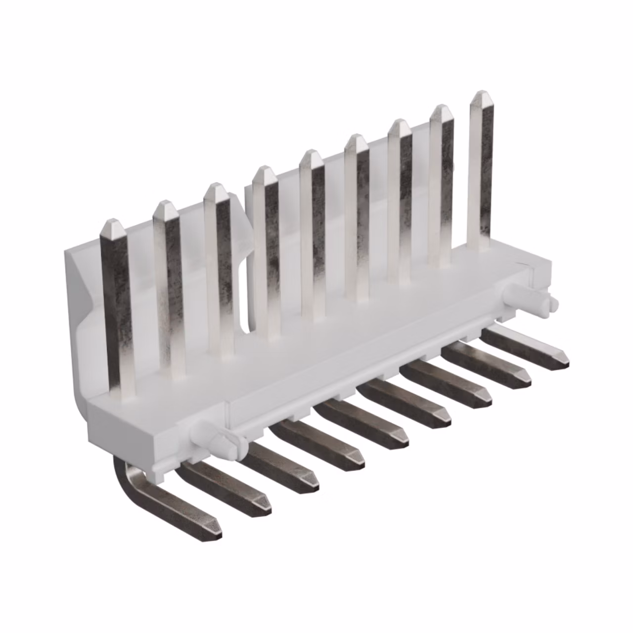 KK 396 Solid Right-Angle Header, Friction Lock, with Snap-in Plastic Peg  PCB Lock, 9 Circuits, Tin (Sn) Plating for sale
