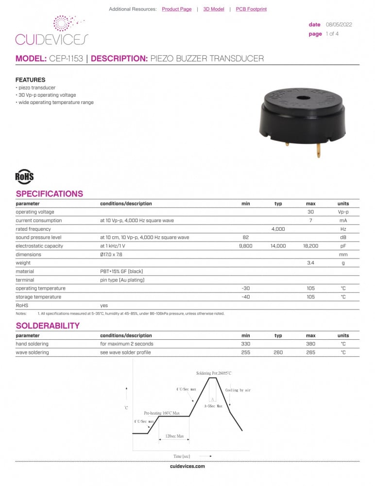 CEP-1153 datasheet page 1