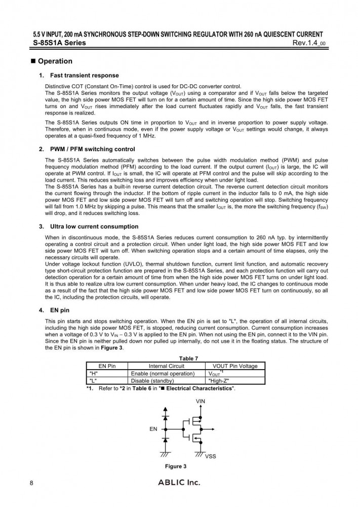 ABLIC S-85S1A datasheet page 8