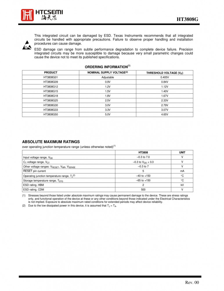 HT3808G01RTZ datasheet page 2