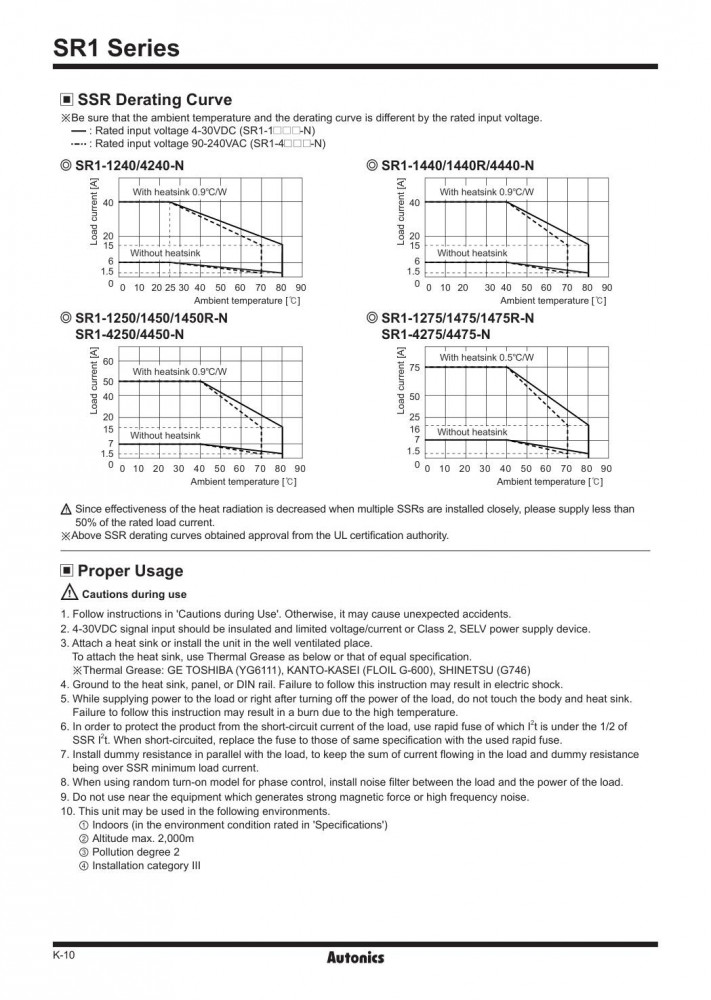 Autonics SR1 series documentation page 5