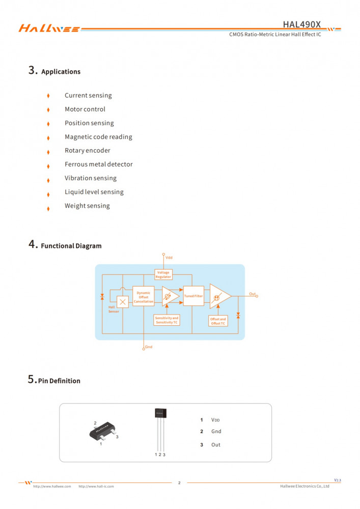 HAL490X datasheet page 2