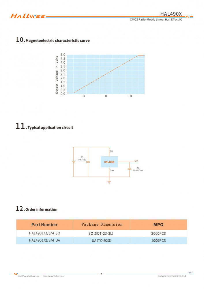 HAL490X datasheet page 5