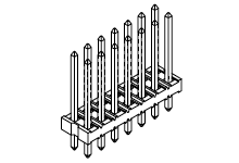 2.00mm Pitch Milli-Grid Header, Vertical, Through Hole, 2 Circuits, 0.76µm Gold (Au) Plating, Mating Pin Length 4.00mm, Tail Length 2.60mm, Tray, Lead-Free