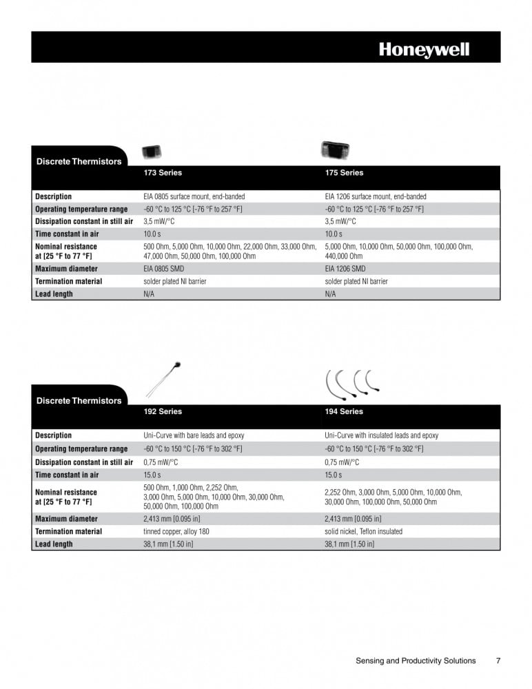 Honeywell temperature sensor guide page 7