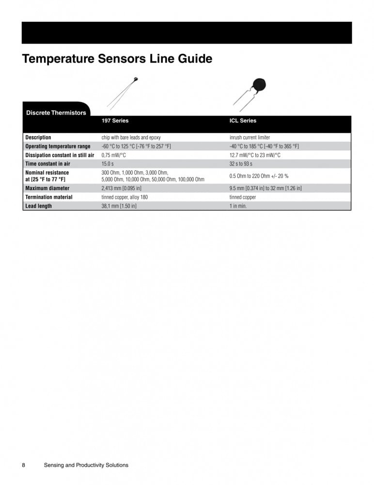 Honeywell temperature sensor guide page 8