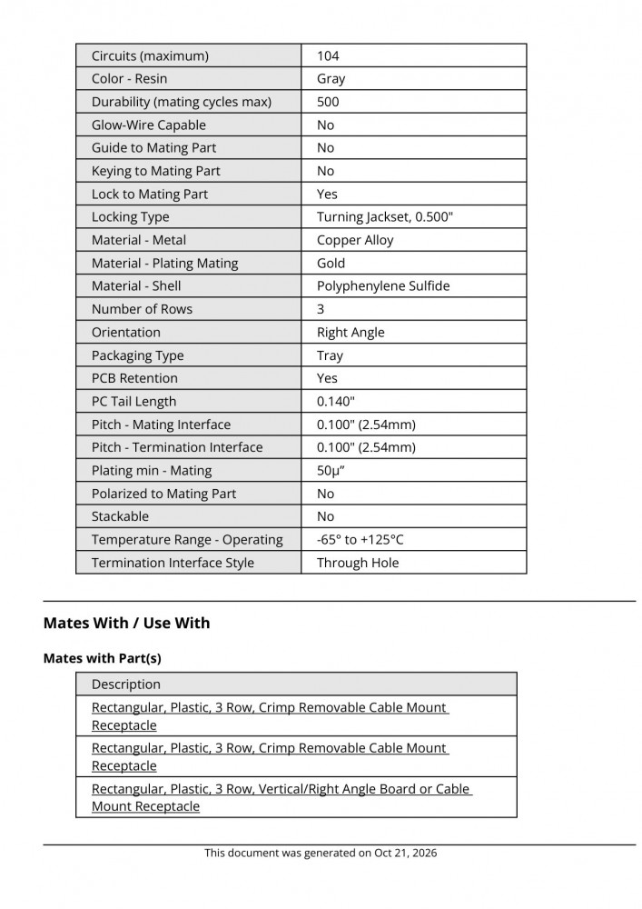 WG104PR9JT technical document page 2