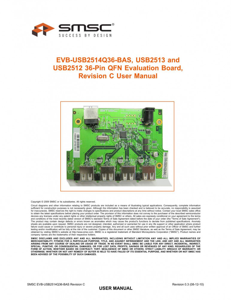 USB251x evaluation board manual page 1