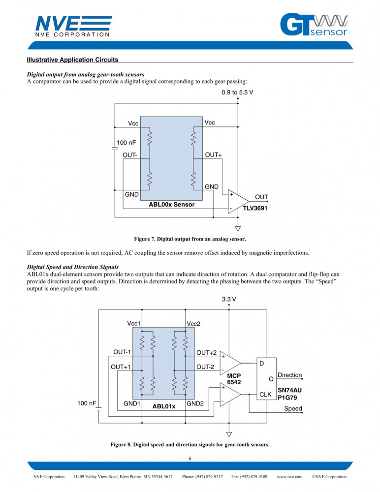 NVE gear-tooth sensor datasheet page 6