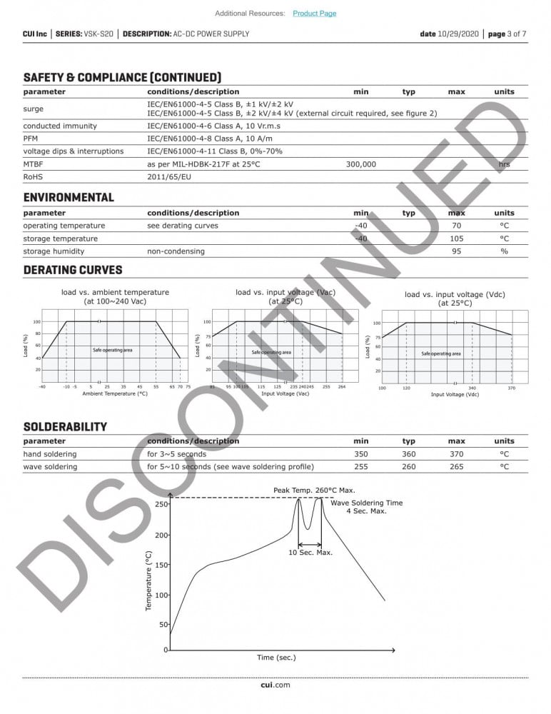 VSK-S20 datasheet page 3