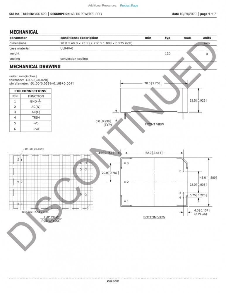 VSK-S20 datasheet page 4