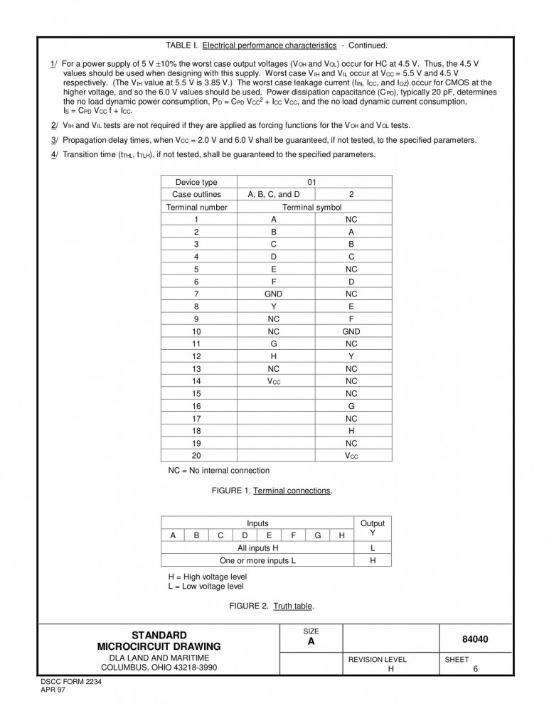54HC30/BCA datasheet page 7