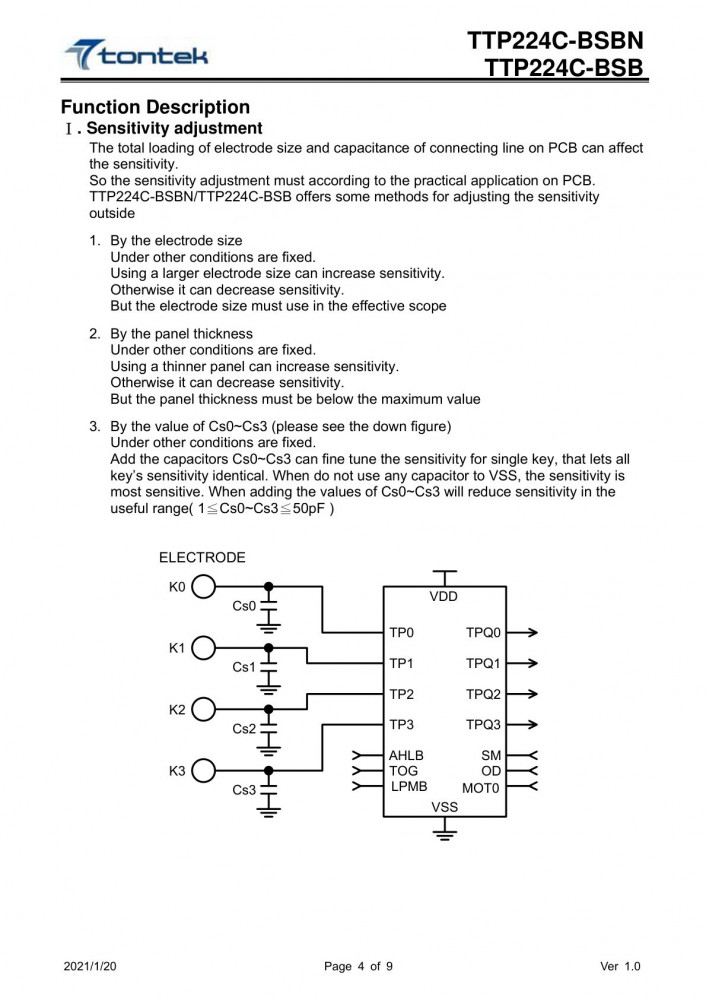 TTP224C-BSBN datasheet page 4