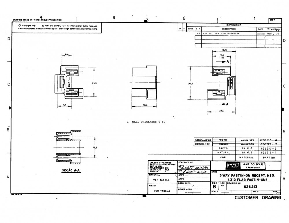 TE Connectivity 626213 drawing preview