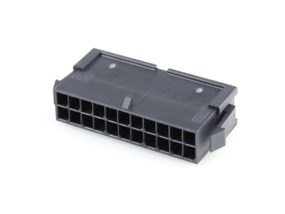 Micro-Fit 3.0 Plug Housing, Dual Row, 12 Circuits, UL 94V-0, Panel Mount Ears, Low-Halogen Since Inception, Black