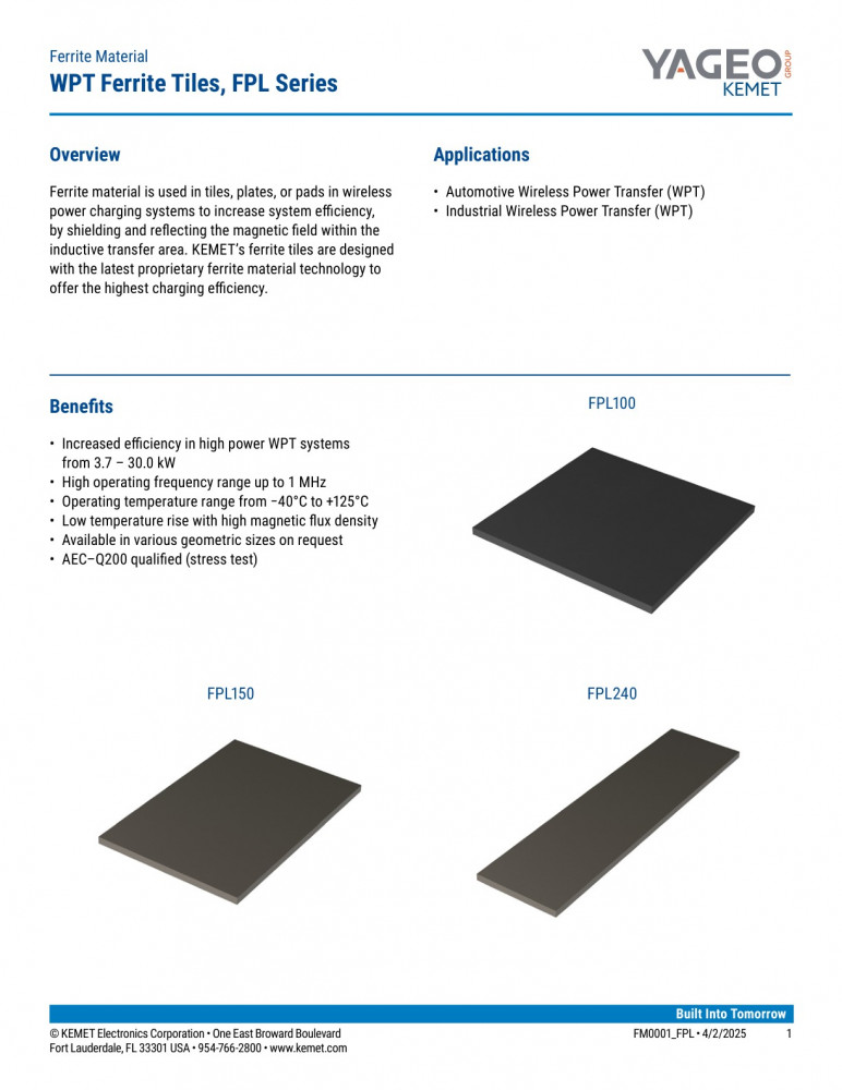 Ferrite tile technical document page 1