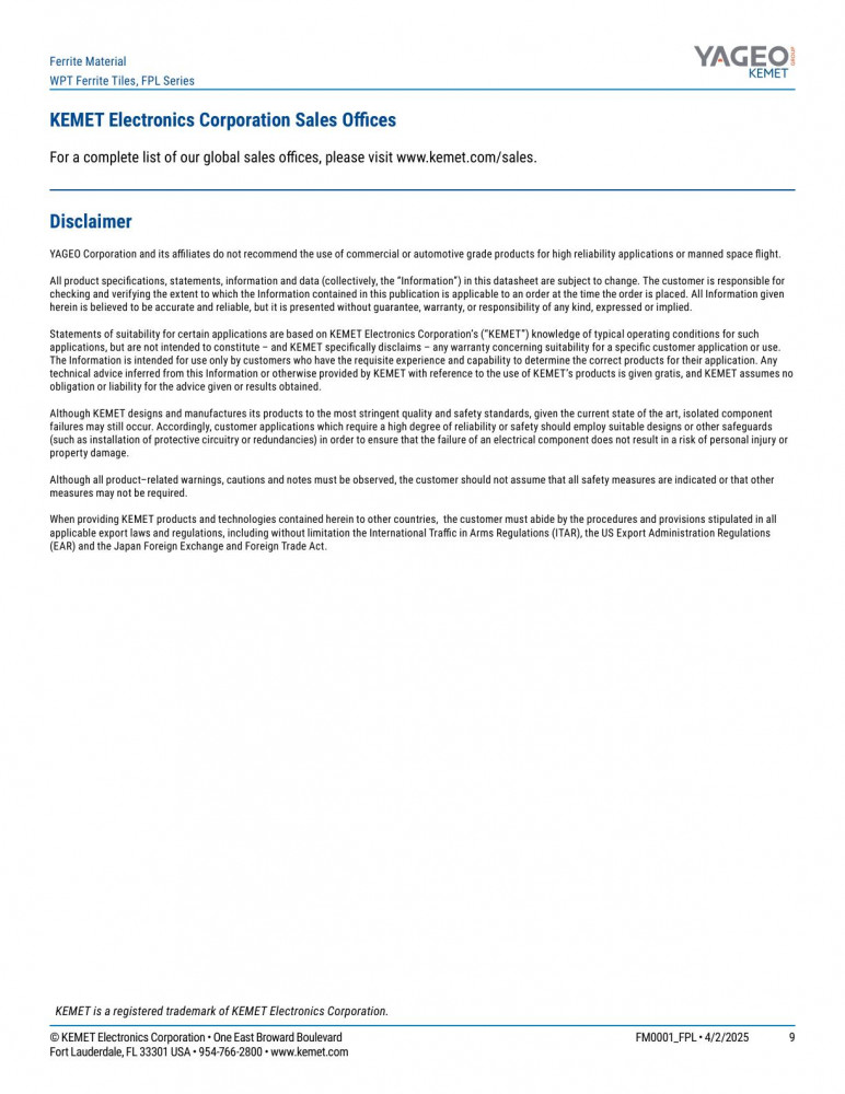 Ferrite tile technical document page 9