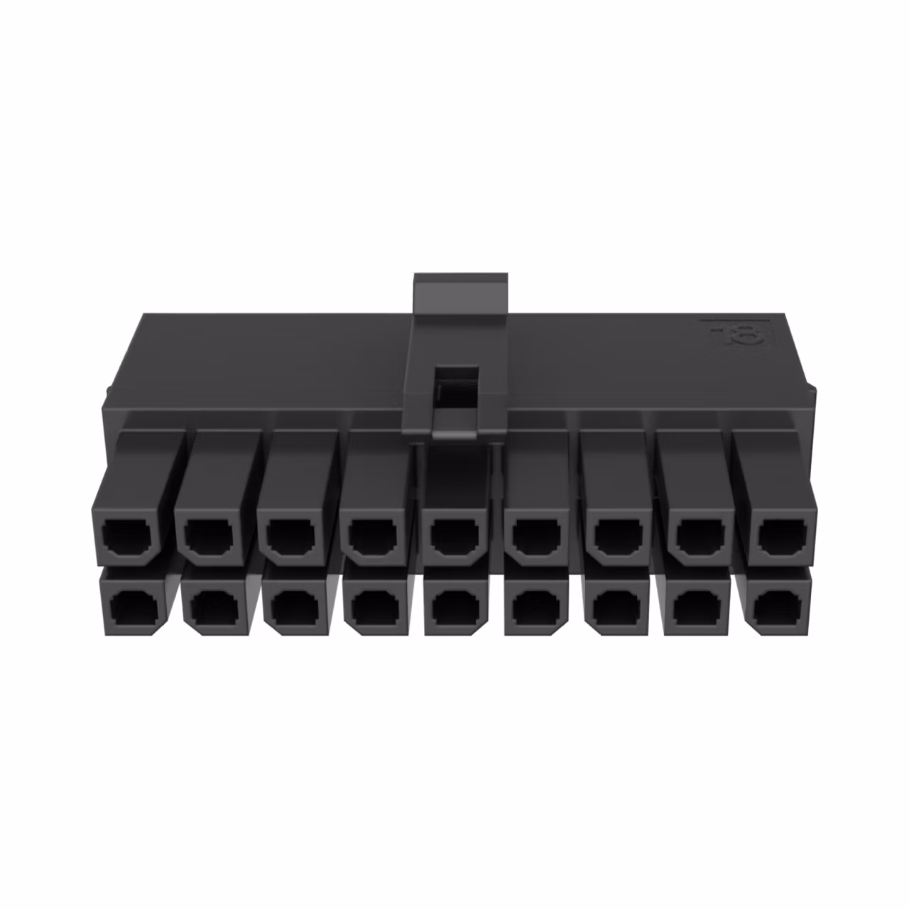 Micro-Fit+ Receptacle Housing, Dual Row, 18 Circuits, UL 94V-0, Low-Halogen, Black for sale