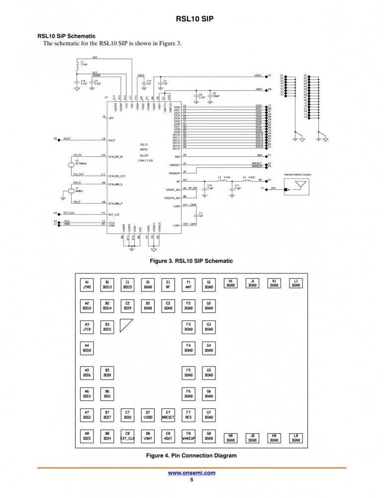 RSL10 SiP technical document page 5