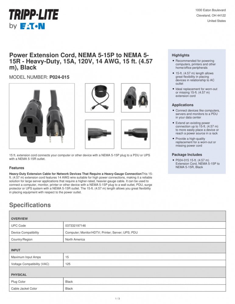 P024-015 technical document page 1