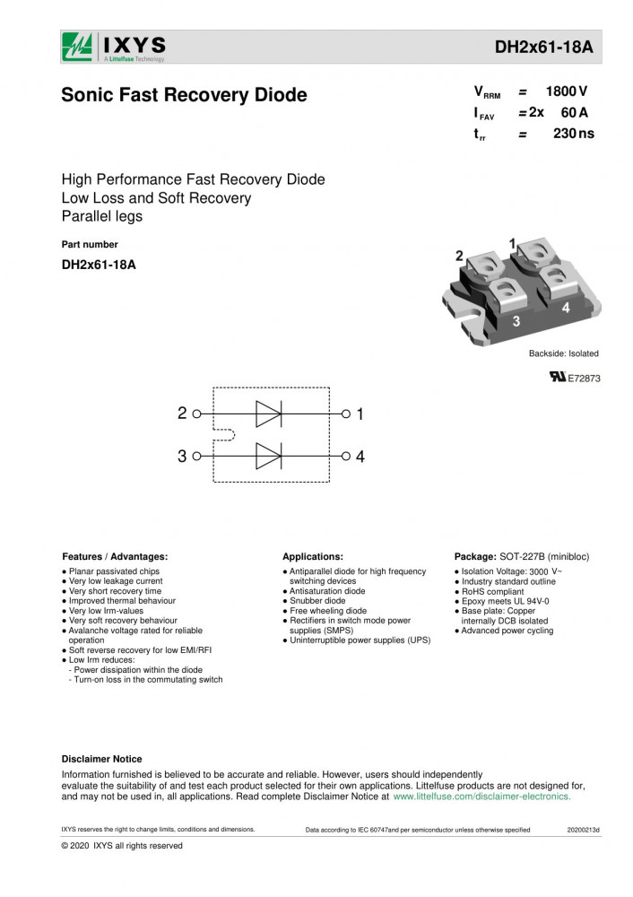 DH2X61-18A datasheet page 1