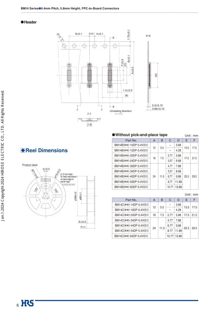HRS BM14 Series datasheet page 6