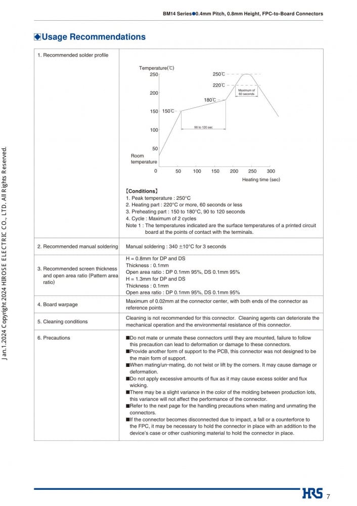 HRS BM14 Series datasheet page 7