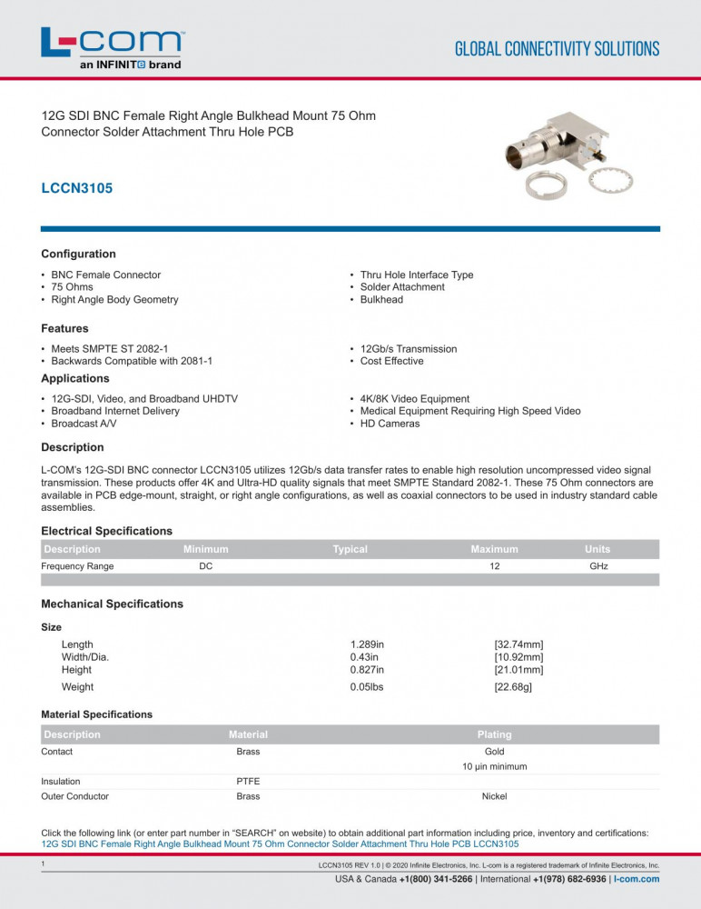 LCCN3105 technical document page 1