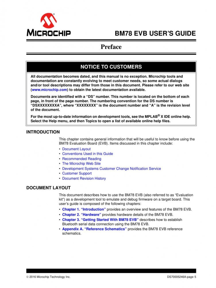 BM78 EVB User’s Guide page 5