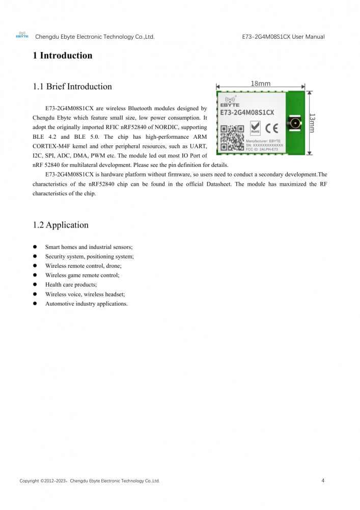 E73-2G4M08S1CX datasheet page 5