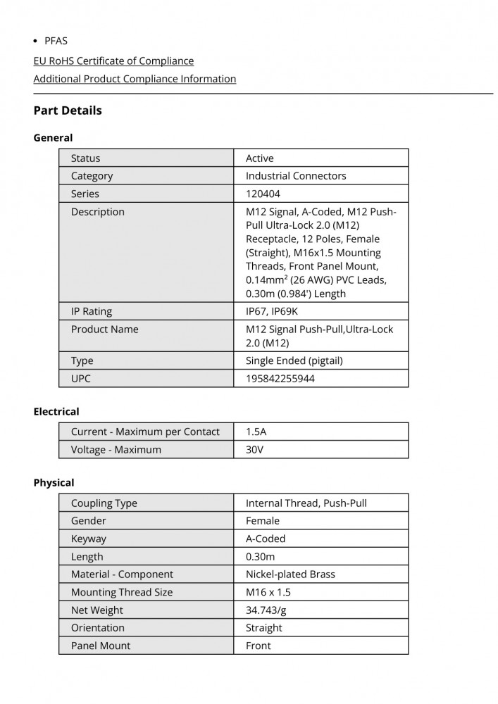 Molex product specification page image 2