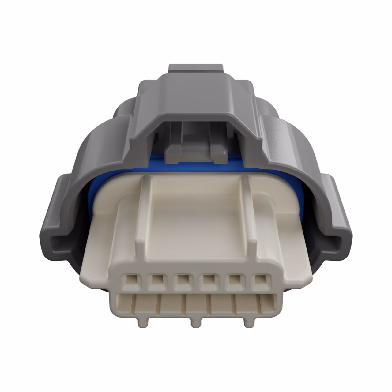 Squba Sealed Receptacle Assembly, 1.80mm Pitch, Single Row, 6 Circuits, Gray for sale