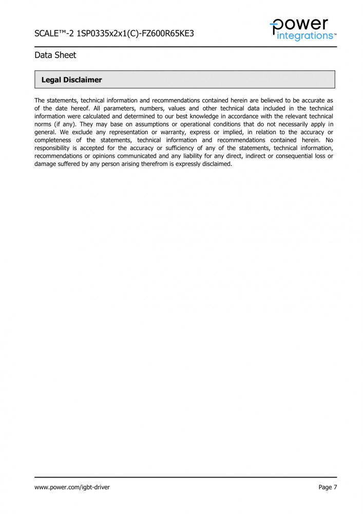 Datasheet page 7