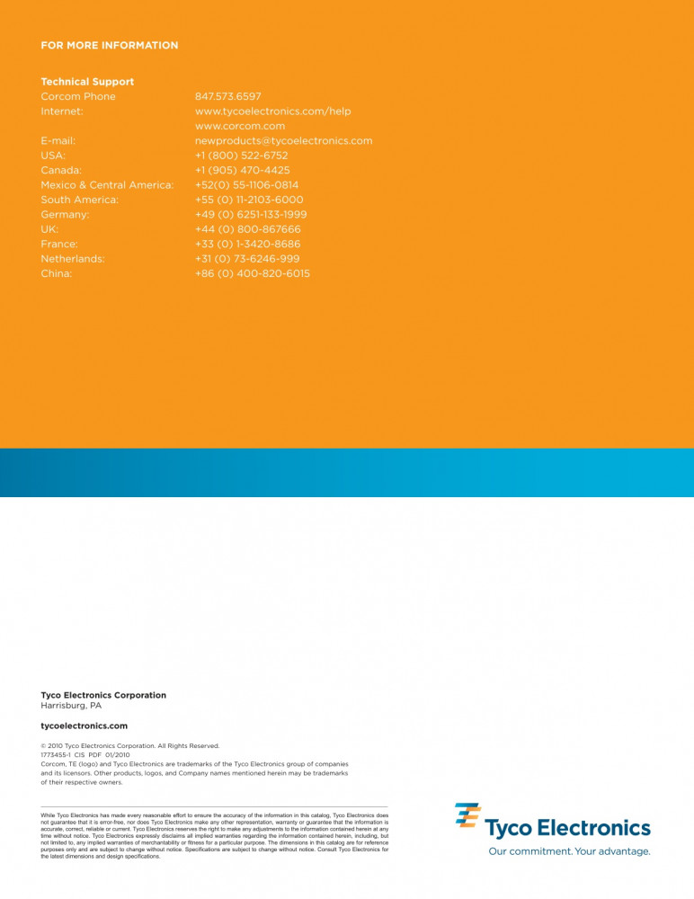 TE Connectivity CU series document page 6