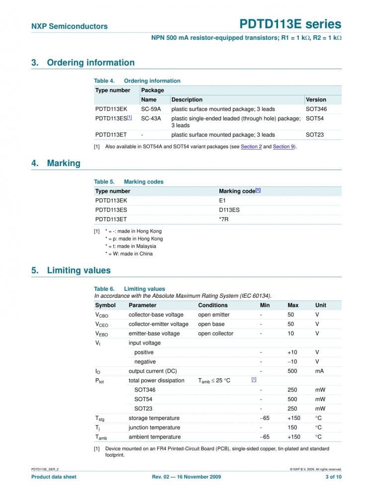 PDTD113ET datasheet page 4