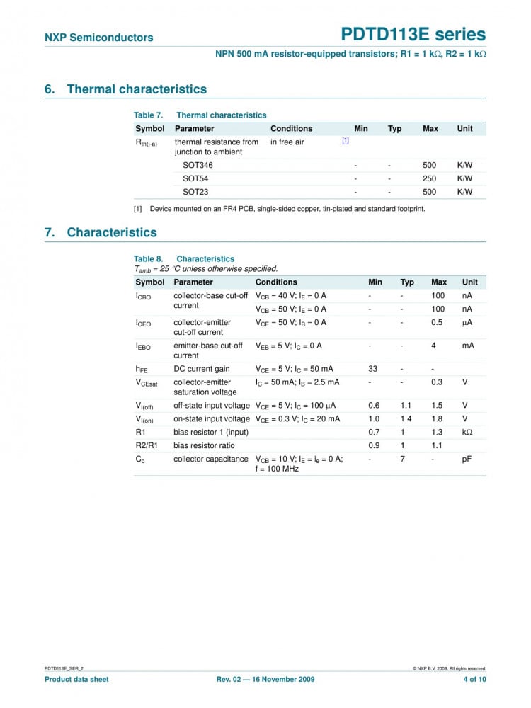 PDTD113ET datasheet page 5