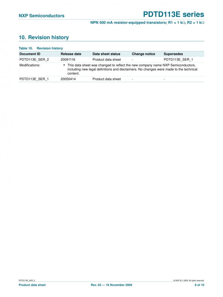 PDTD113ET datasheet page 9