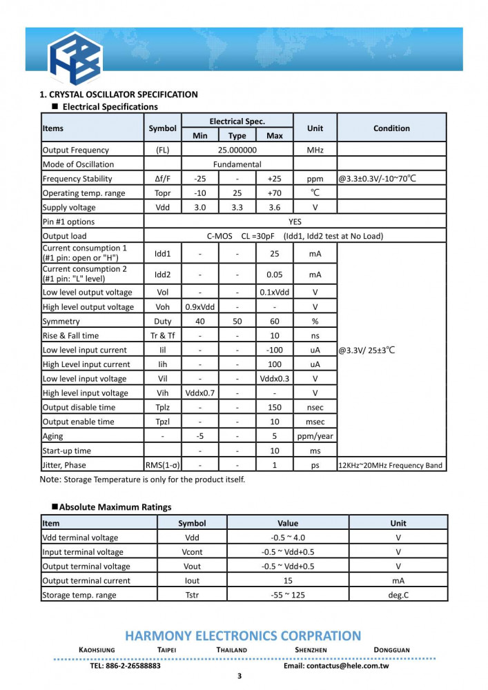 SSI025000E3CH datasheet page 4