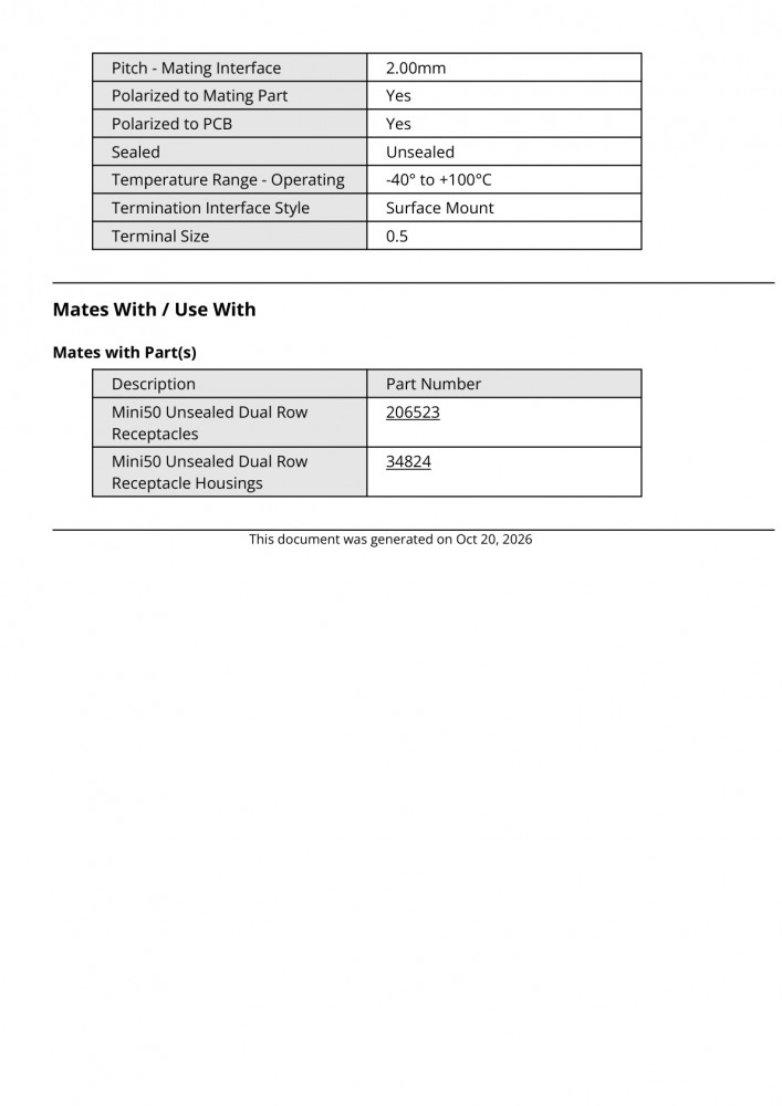 Technical document image 3 for MOLEX 348979241