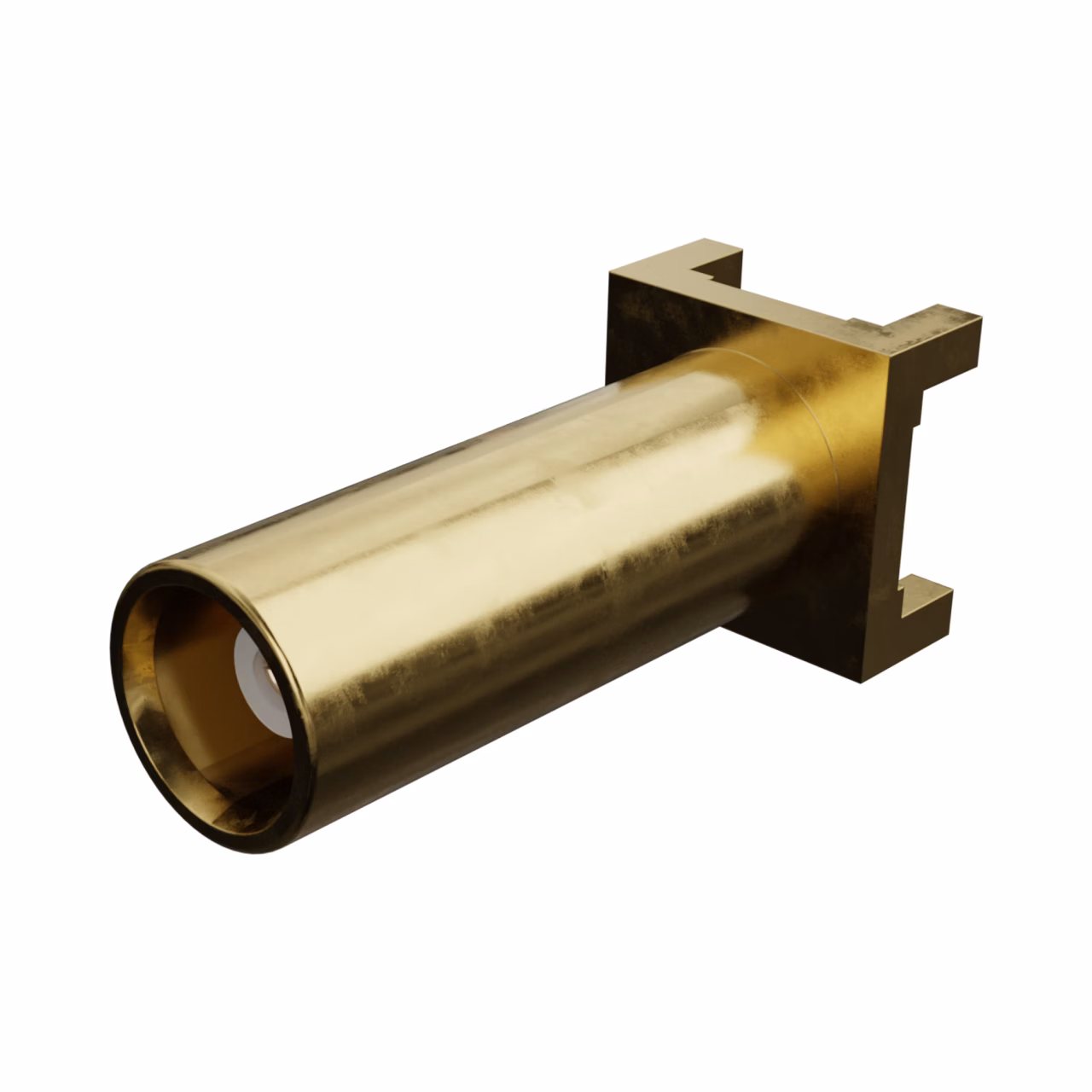 MCX Jack, Straight, PCB Receptacle, Through Hole, Brass Body, Gold (Au) Plated, Tray Packaging, 50 Ohms for sale