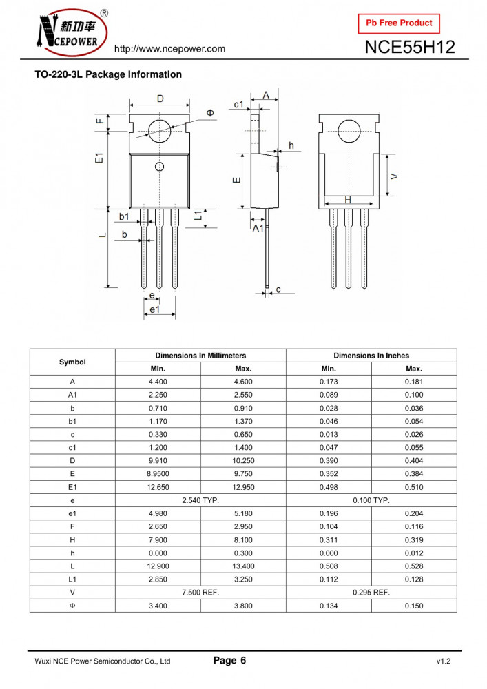 NCE55H12 datasheet page 6