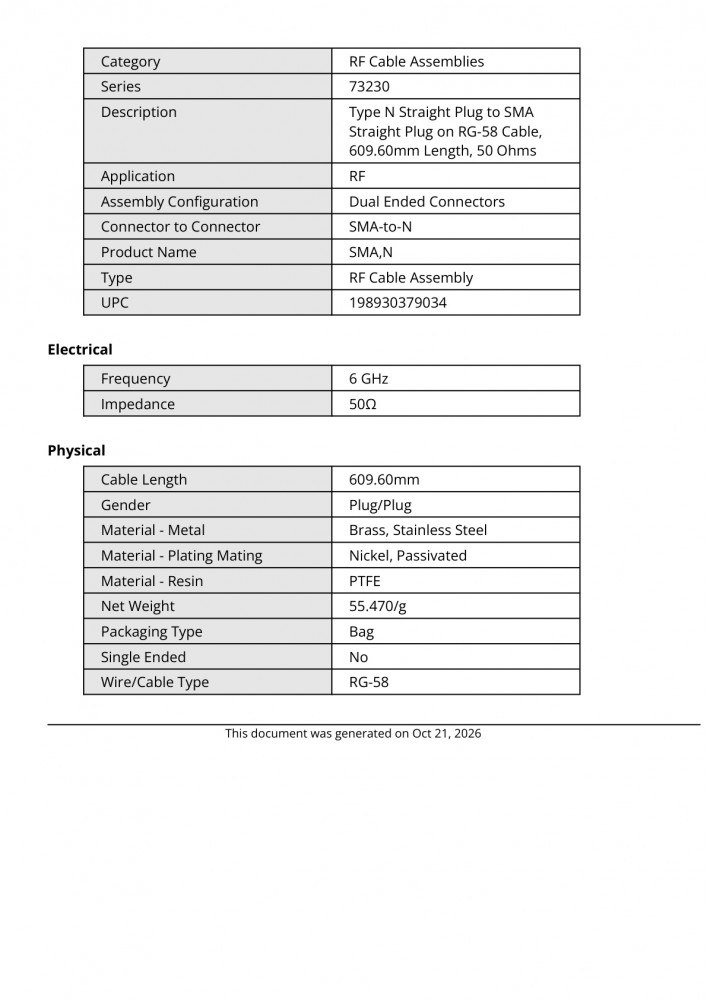 Technical document image 2 for MOLEX 732307061
