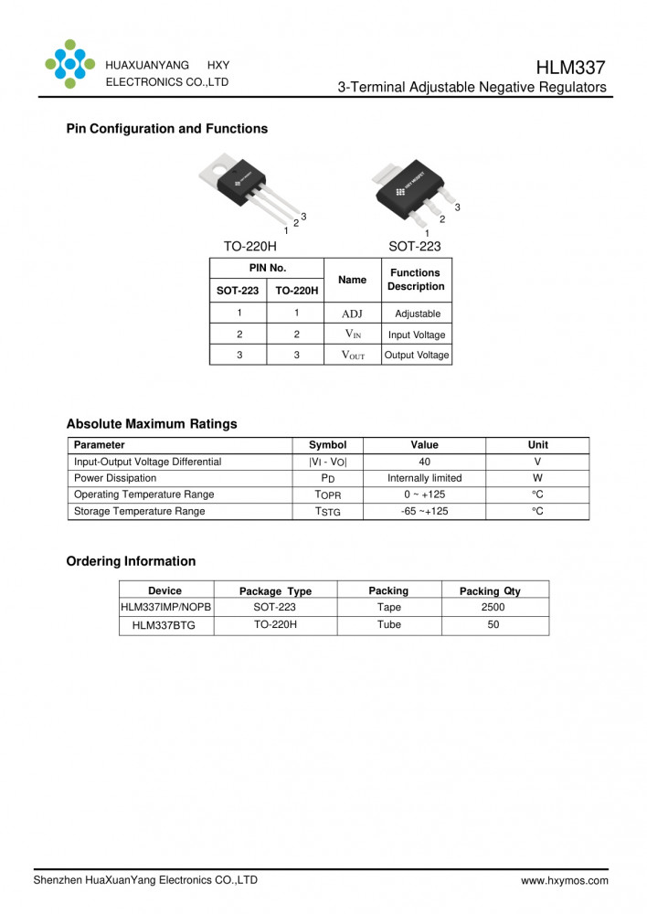 HLM337BTG datasheet page 2