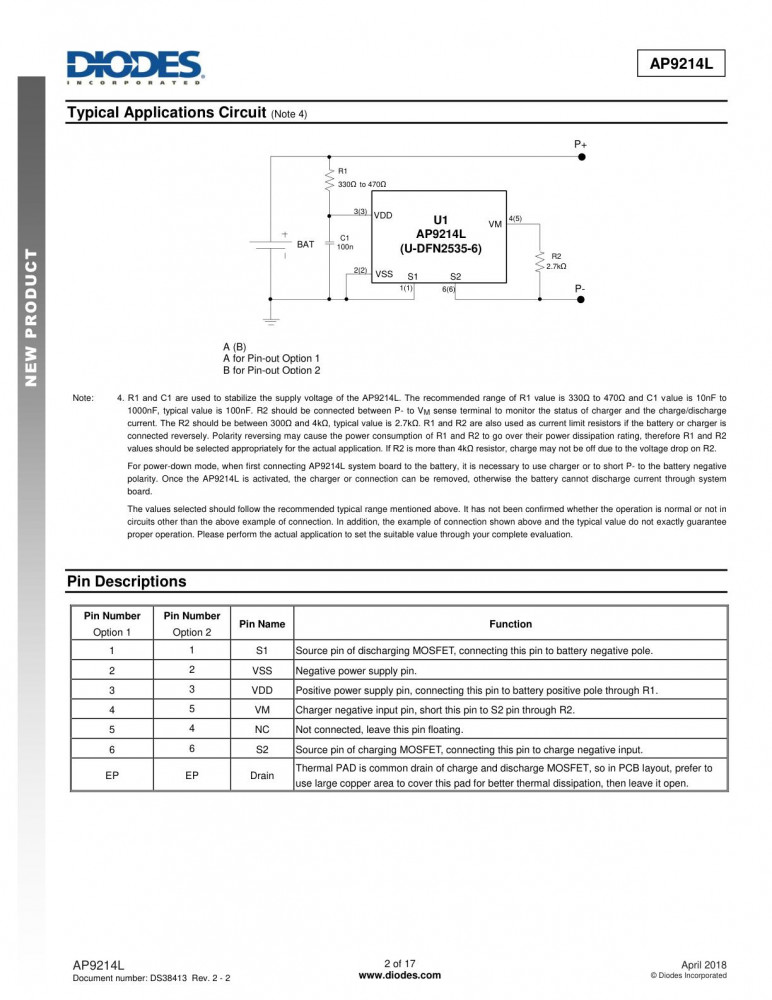 AP9214L datasheet page 2