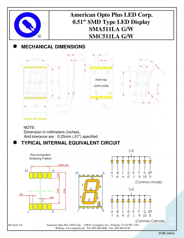 SMA511LA datasheet page 2