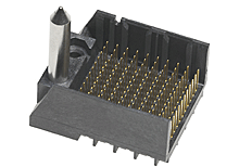 Impact 100 Ohm 4 Pair Vertical Backplane Header, Left Guided, Open Endwall, 10 Columns, 120 Circuits, Pin Length 4.50mm, Plated Through Hole Dimension 0.46mm, Lead-Free for sale