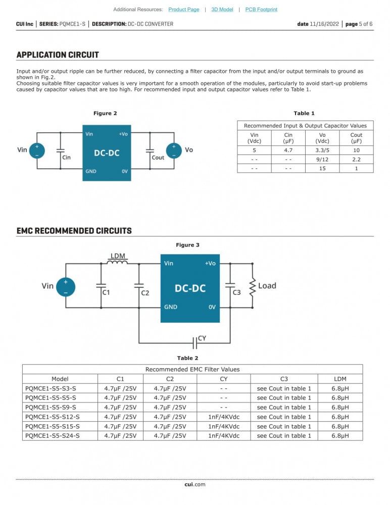PQMCE1-S series datasheet page 5